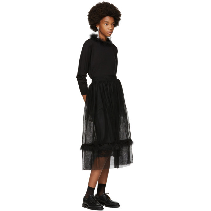 Simone Rocha Black Marabou Sweater Simone Rocha