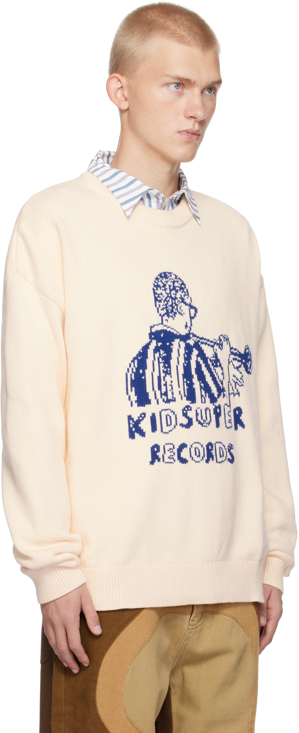 KidSuper Beige 'KidSuper Records' Sweater KidSuper