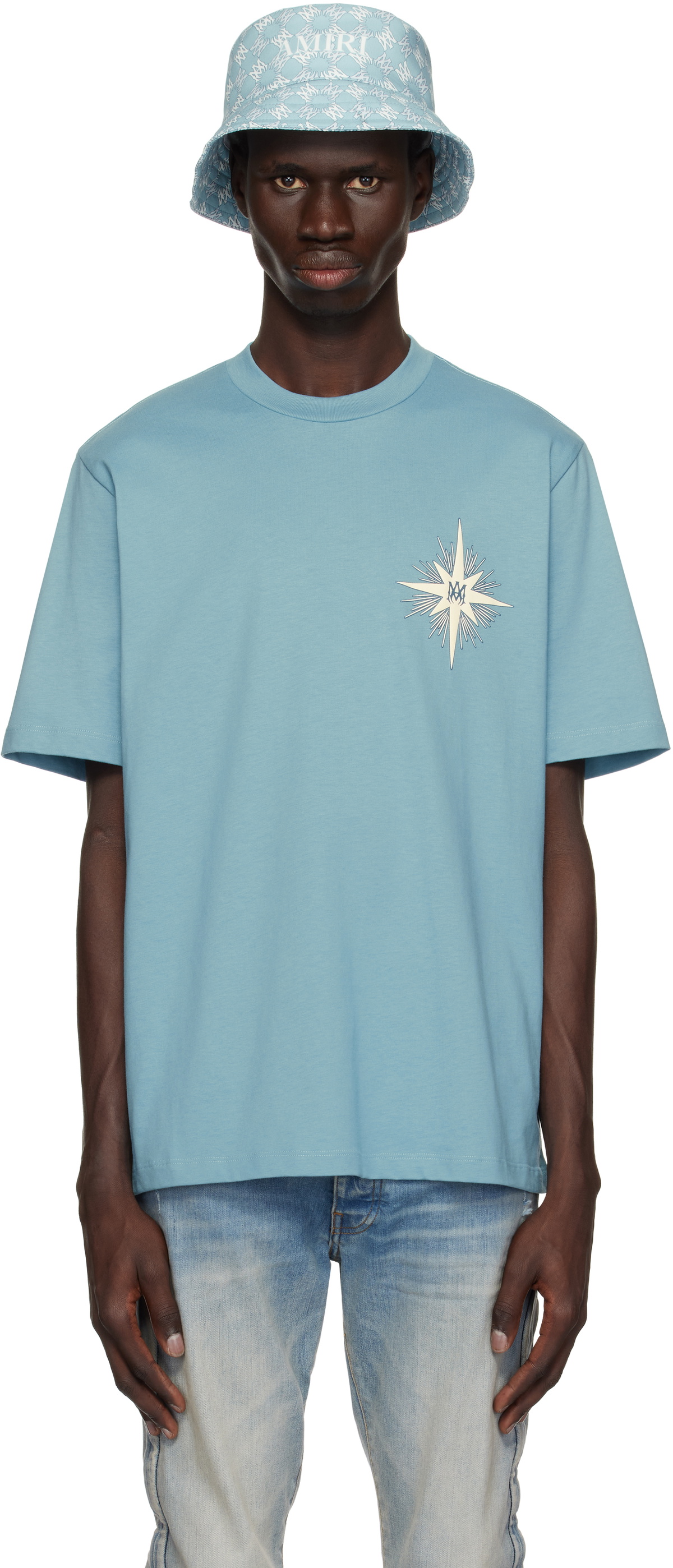AMIRI Blue 'Amiri' Starburst T-shirt Amiri