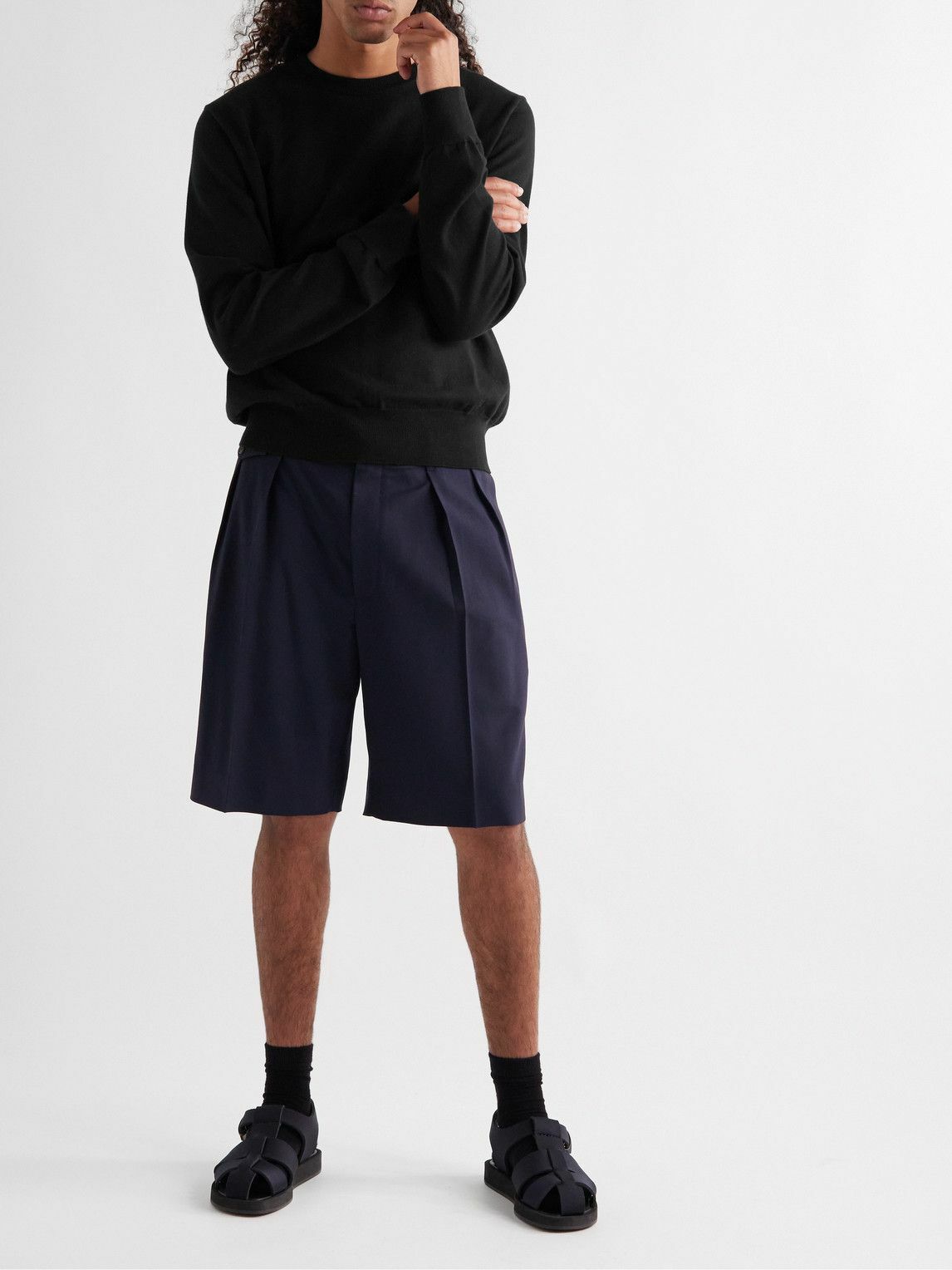 The Row - Panetti Cotton Sweater - Black The Row