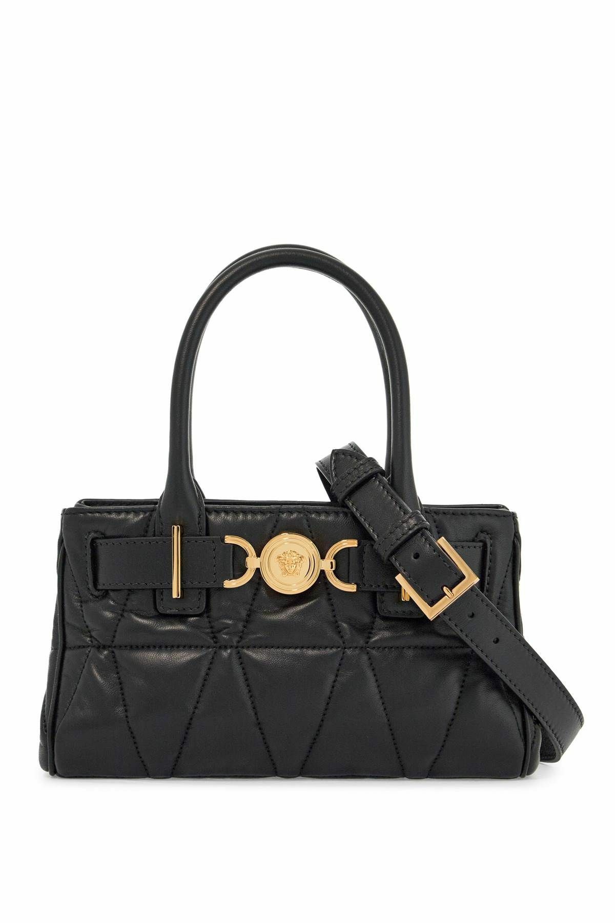 VERSACE quilted medusa handbag Black Versace