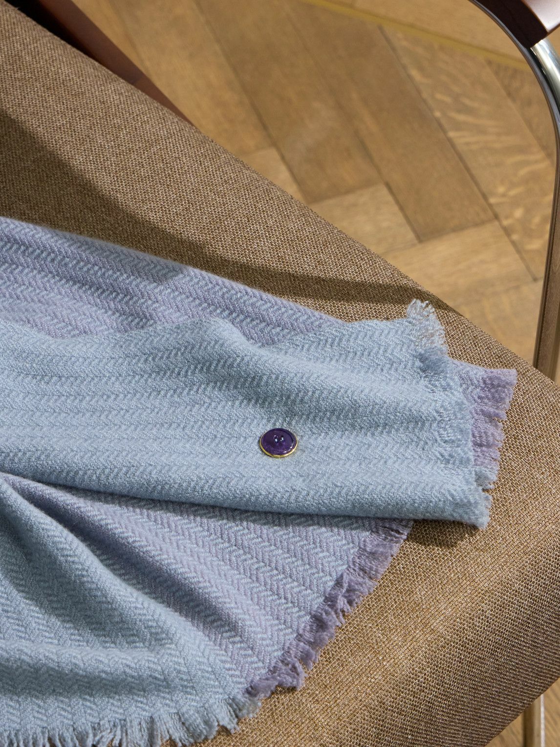 God's True Cashmere - Starlight Fringed Herringbone Cashmere Throw God ...