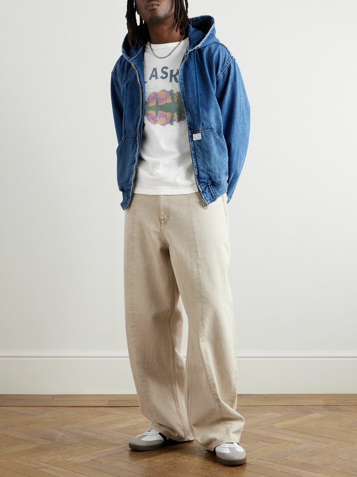 Remi Relief - Alaska Slim-Fit Printed Cotton-Jersey T-Shirt - White ...