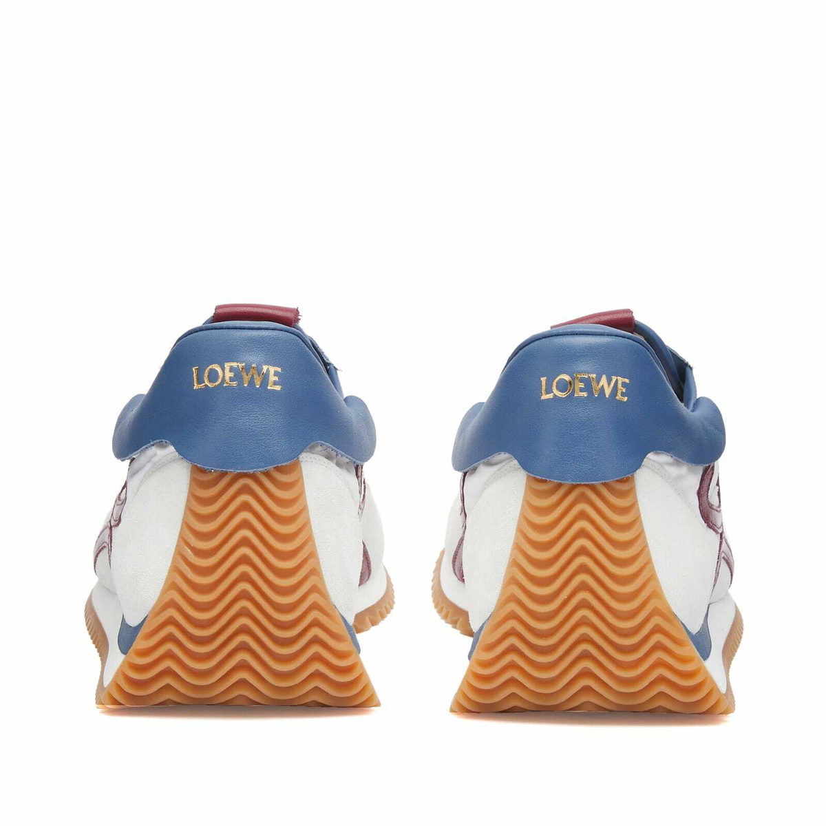 Loewe Men's Flow Runner Sneakers in Raw Denim/Raspberry Loewe