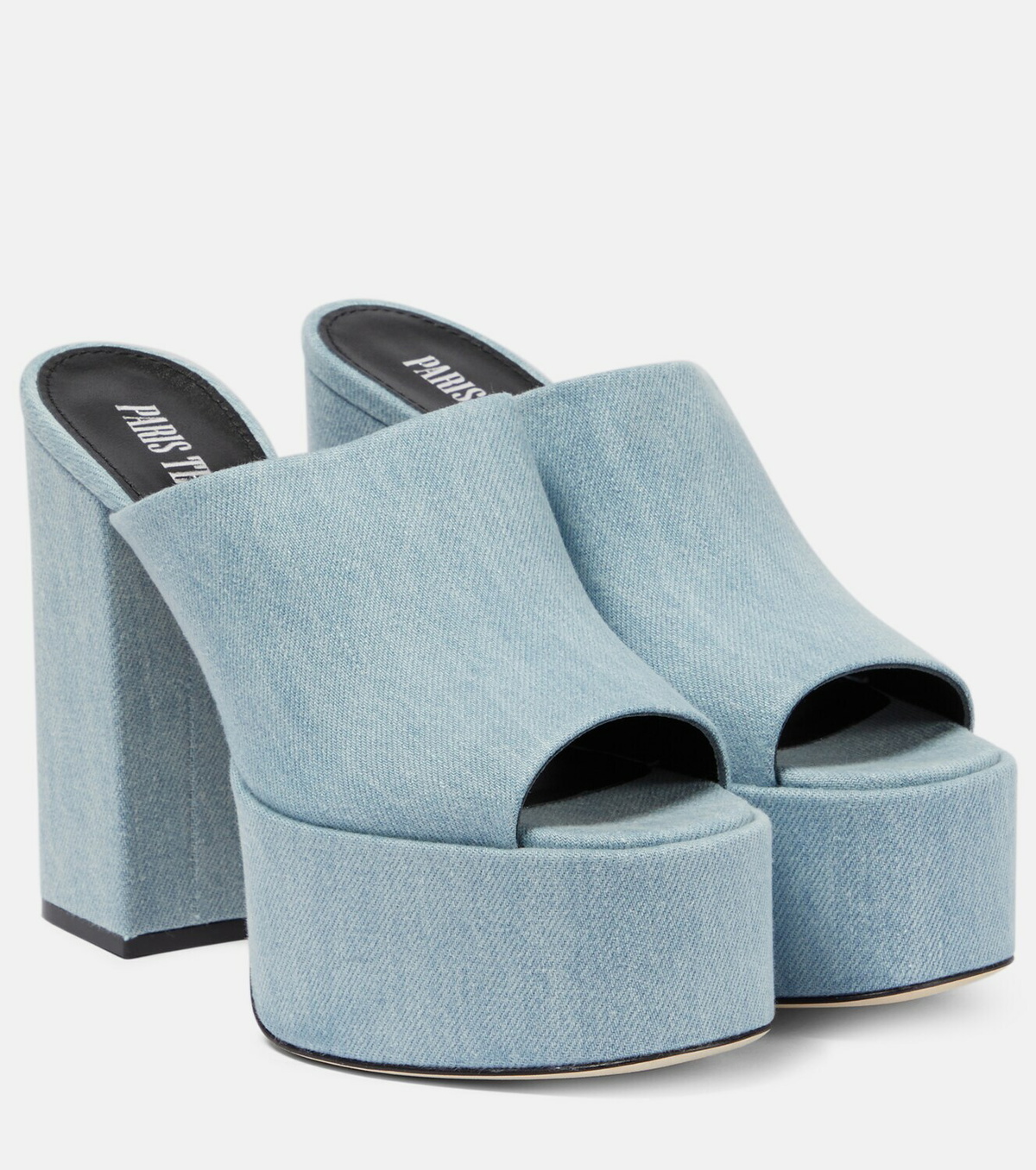 Paris Texas Sasha denim platform mules Paris Texas
