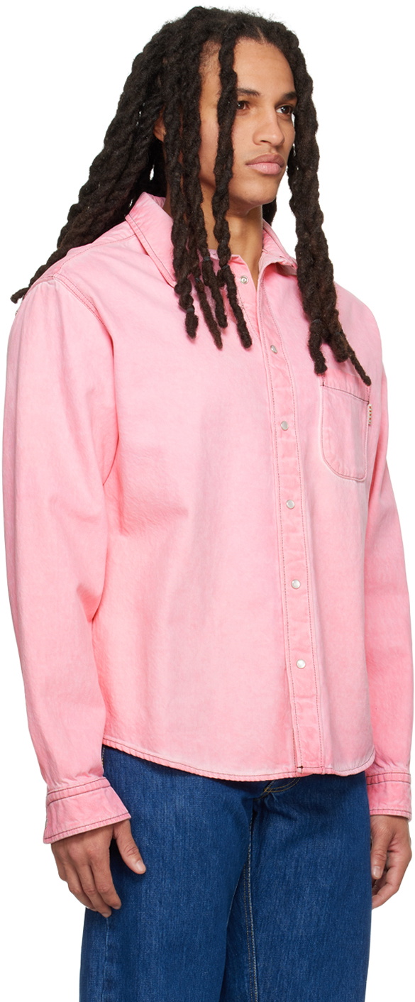 Marni Pink Patch Pocket Denim Shirt Marni