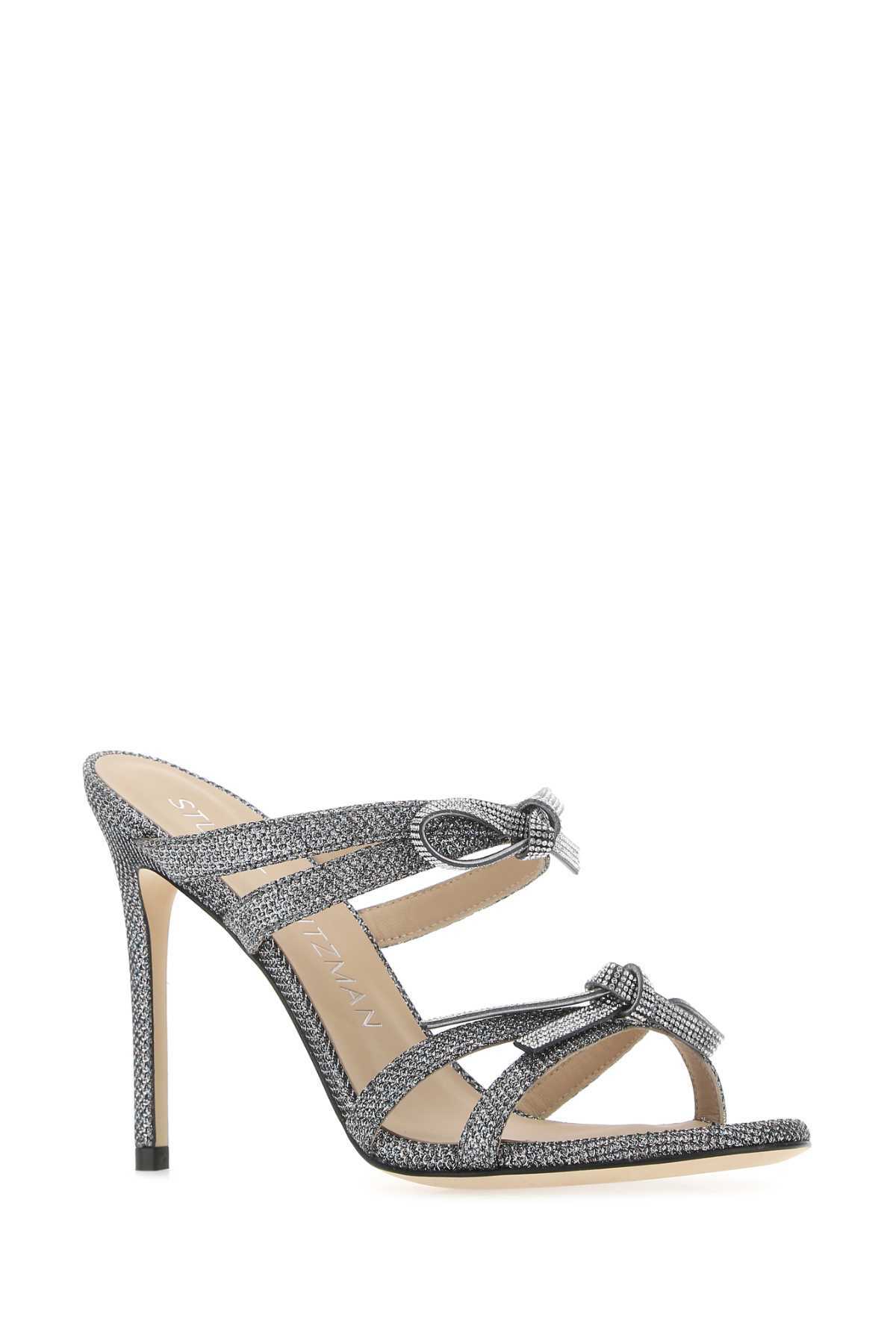 Stuart Weitzman Multicolor Fabric Sw Bow Mules Stuart Weitzman