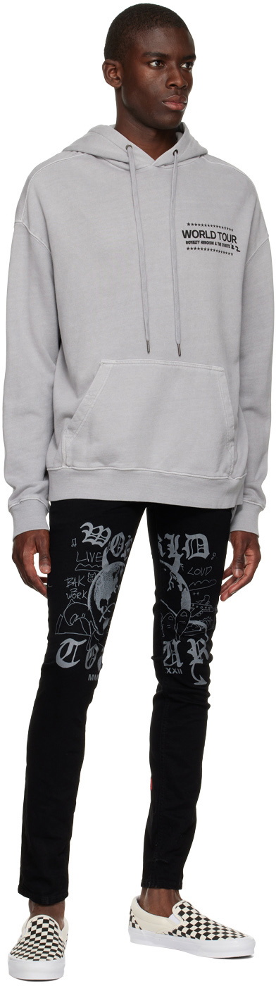 Ksubi Gray Cotton Hoodie Ksubi
