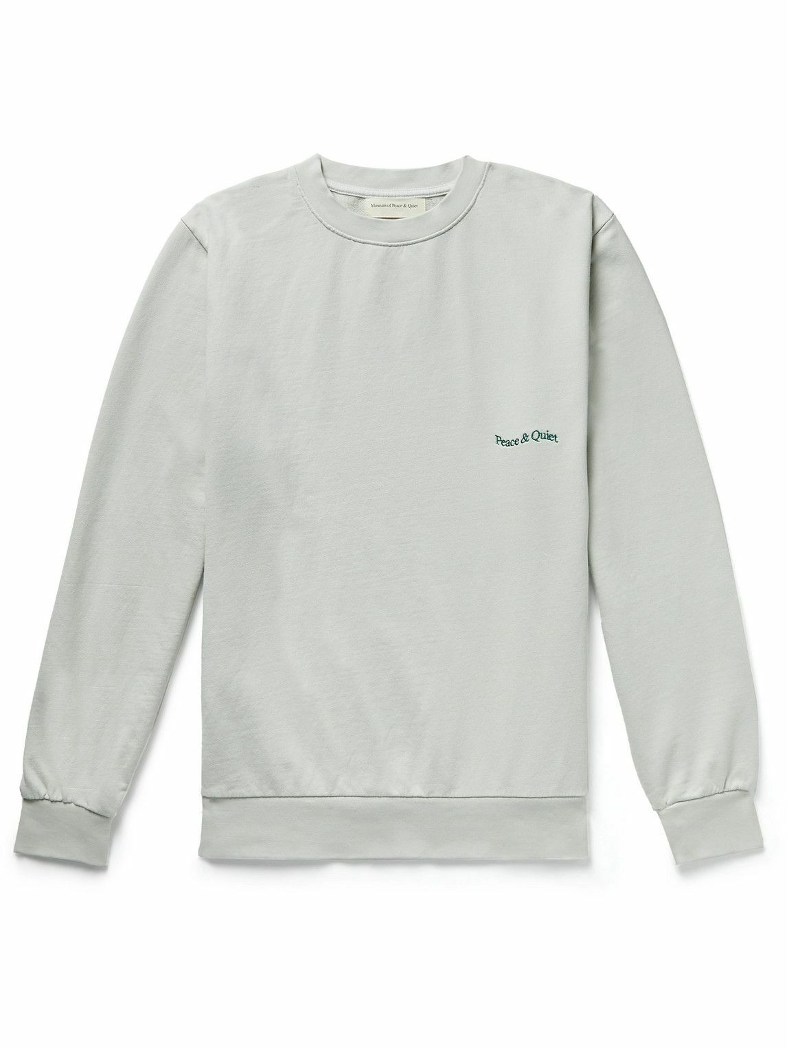 Museum Of Peace & Quiet - Wordmark Logo-Embroidered Cotton-Jersey ...