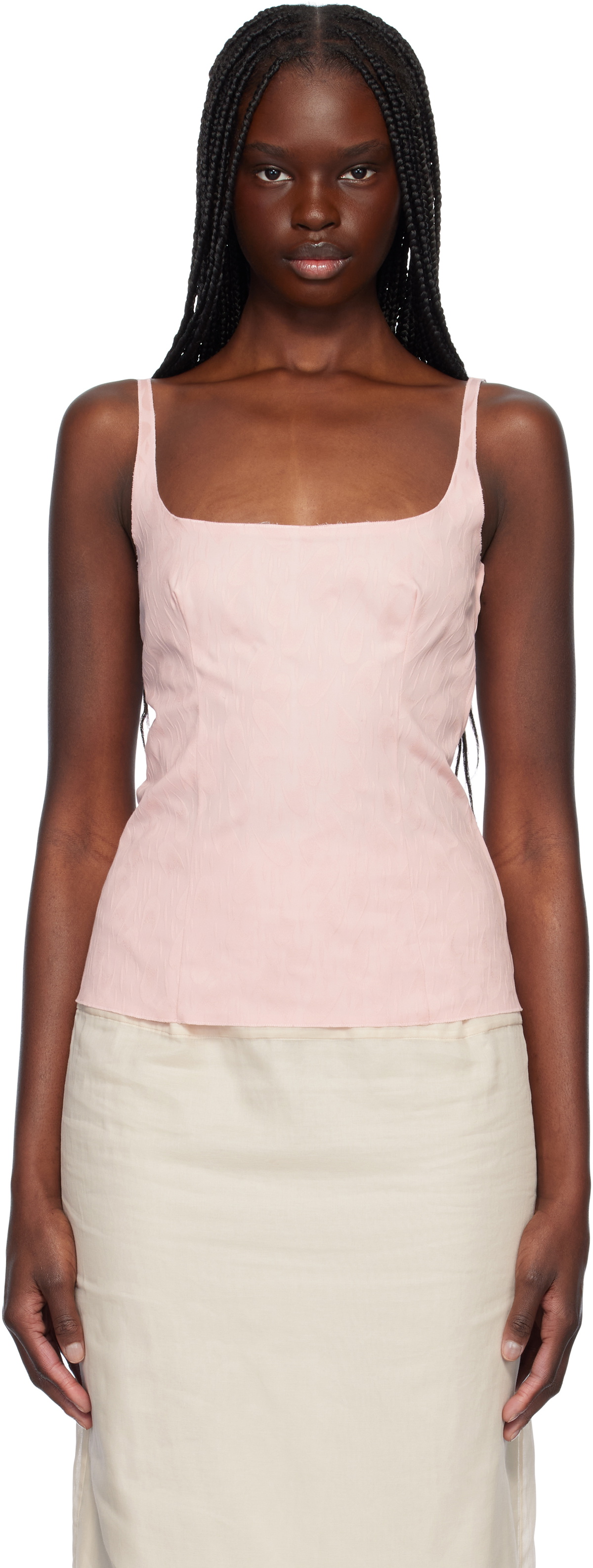 Marni Pink Waves & Drops Jacquard Top Marni