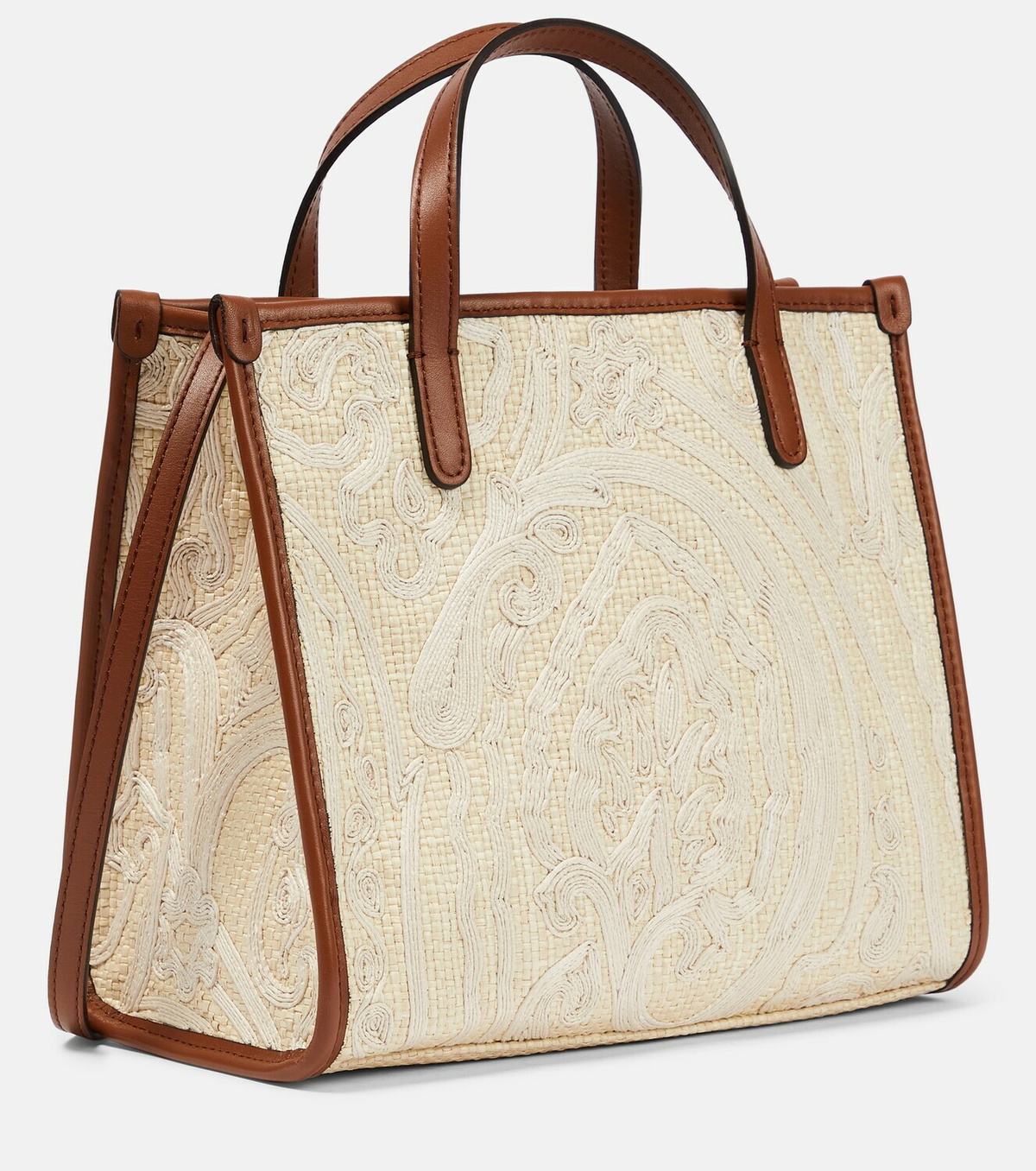 Etro - Globetrotter Small embroidered tote bag Etro