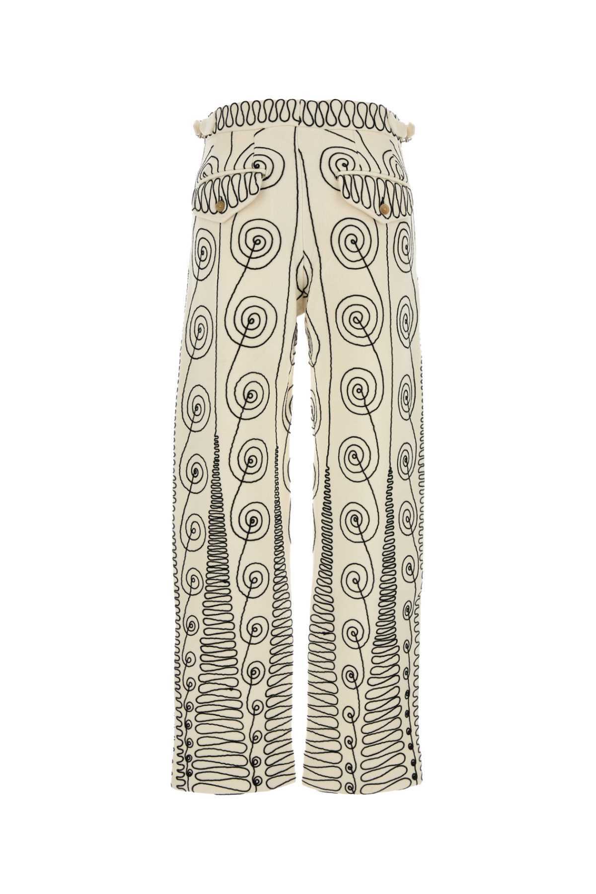 Bode Embroidered Wool Quillwork Pant Bode