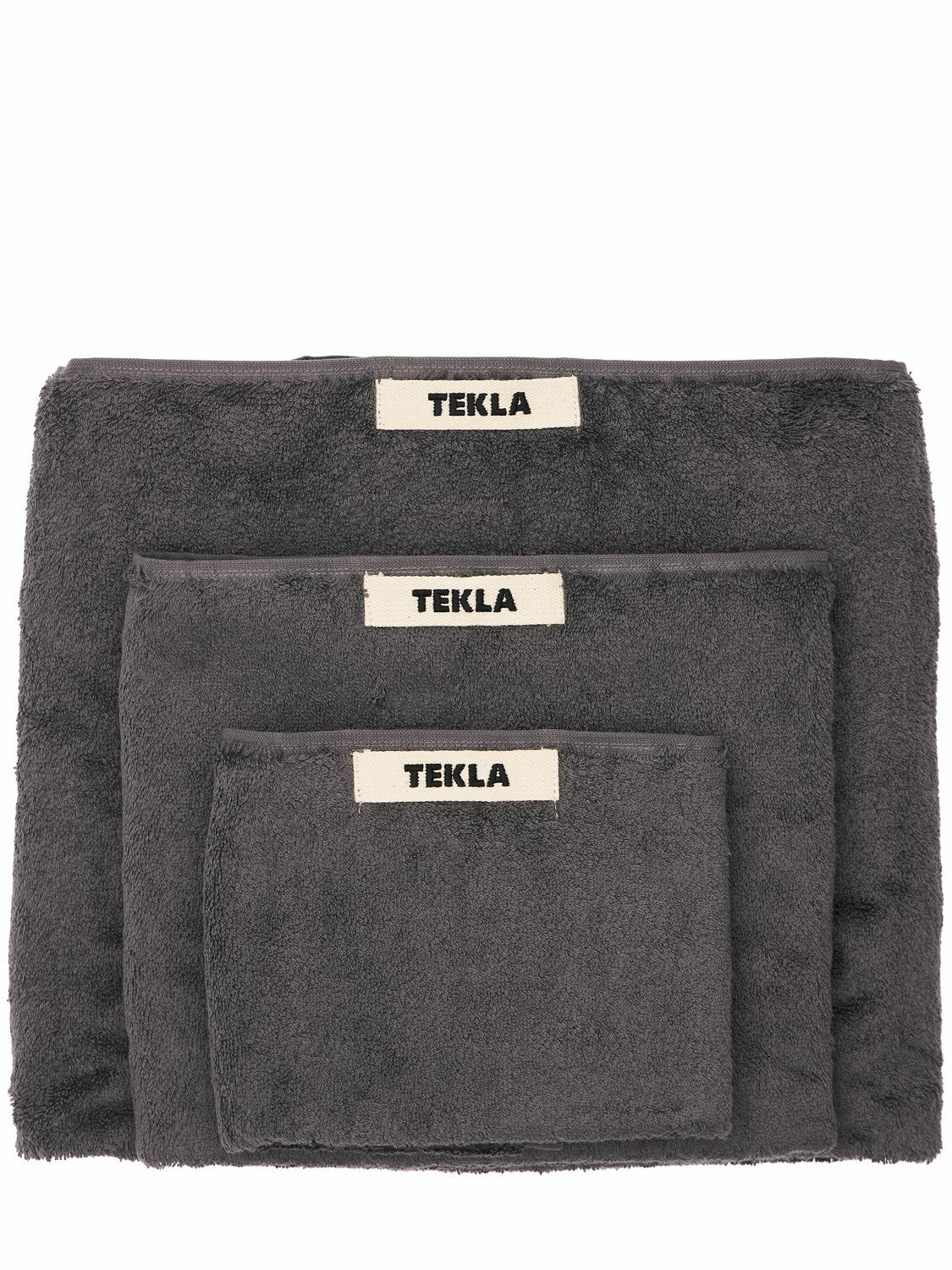 TEKLA Set Of 3 Organic Cotton Towels Tekla Fabrics