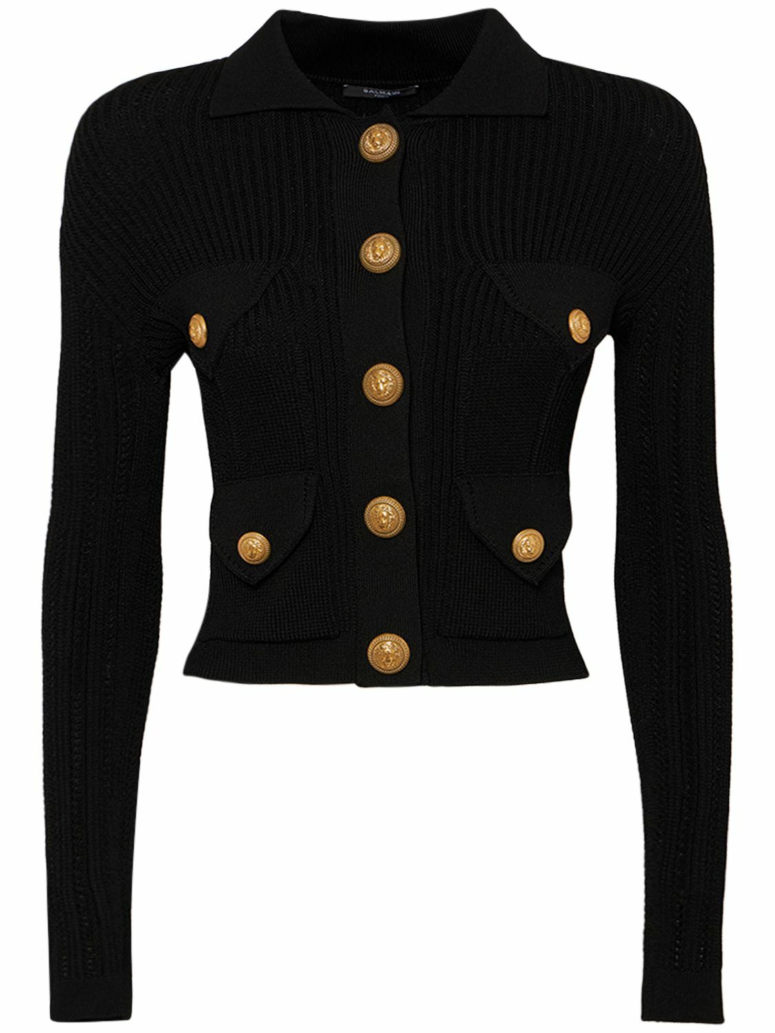 BALMAIN - Rib Knit Cardigan Balmain