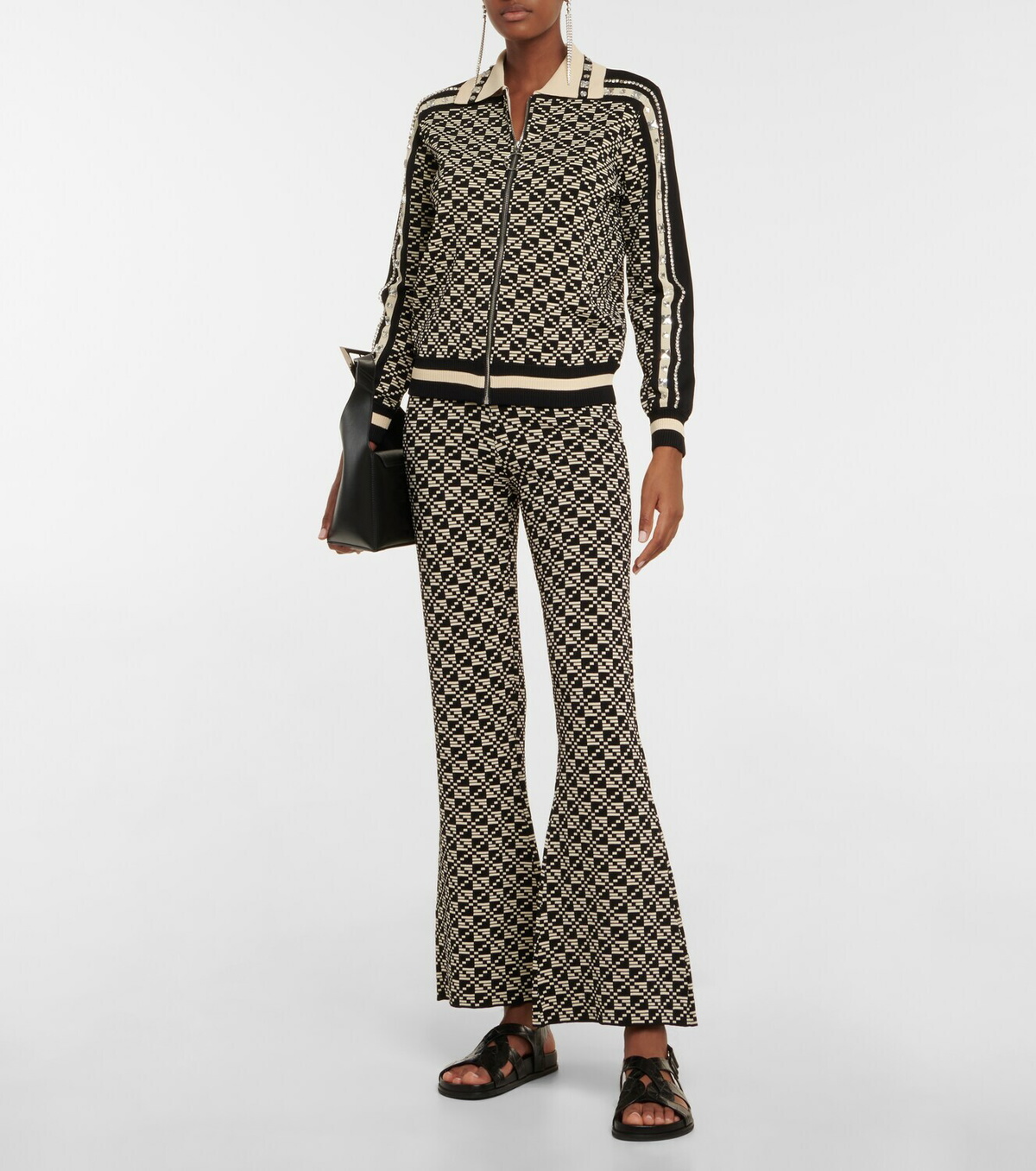 Dodo Bar Or Embellished jacquard sweatshirt Dodo Bar Or