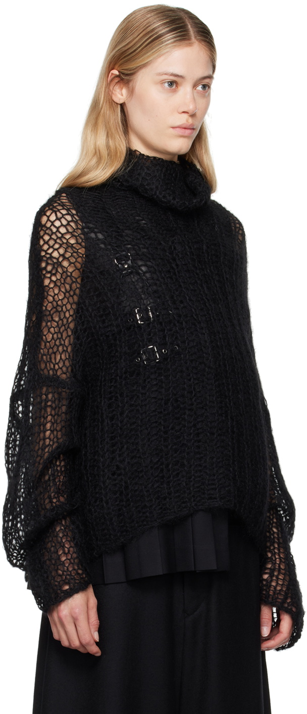 YOHJI YAMAMOTO Black Dian 2 R-Mohair Turtleneck Yohji Yamamoto