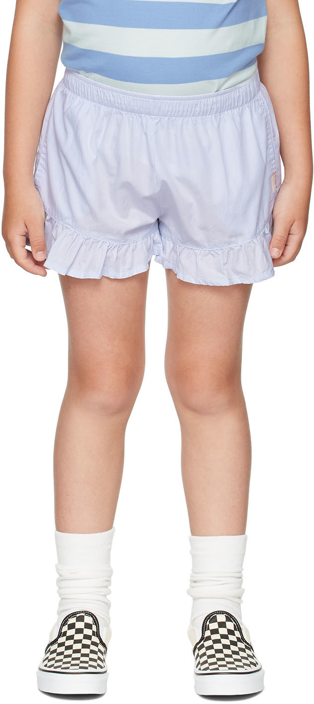 TINYCOTTONS Kids Blue Frills Shorts