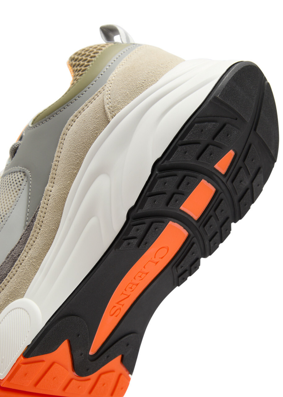 Cleens Aero Runner Panelled Mesh Sneakers White Cleens