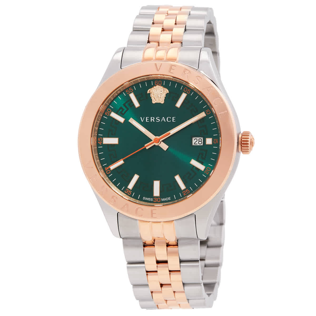 Versace Hellenium Quartz Green Dial Mens Watch VEVK01324 Versace