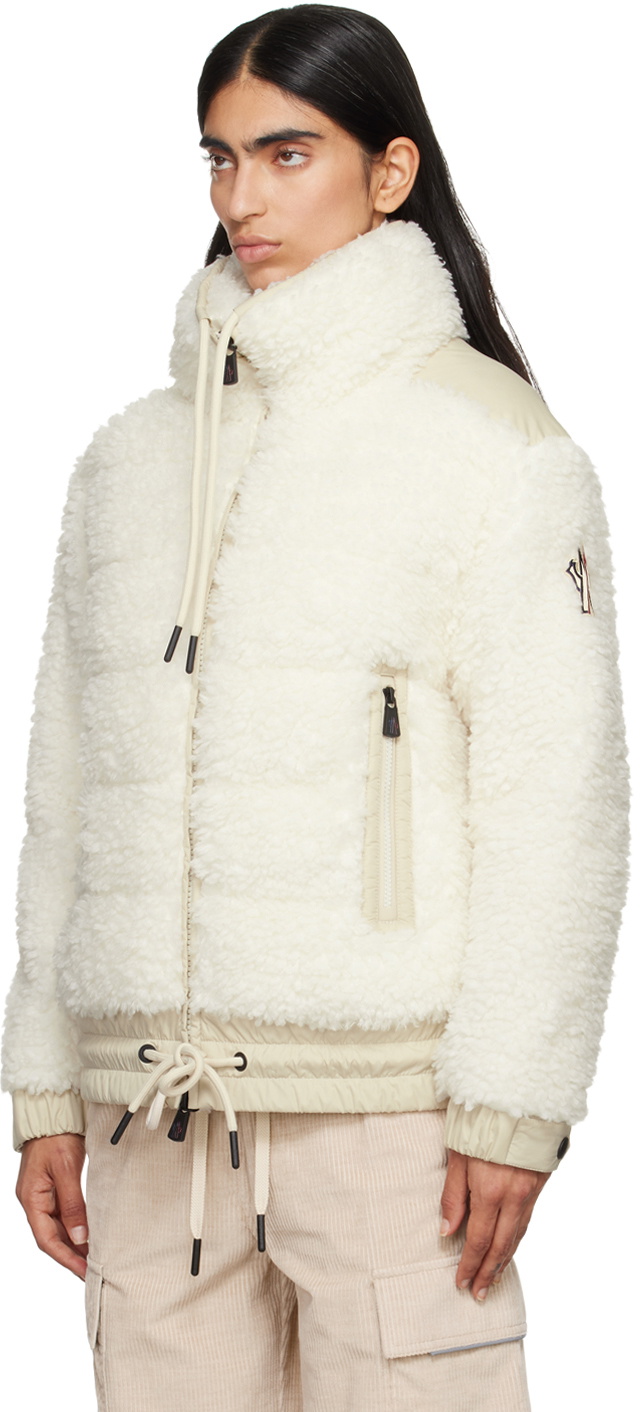Moncler Grenoble Off-White Teddy Faux-Shearling Down Jacket Moncler Grenoble