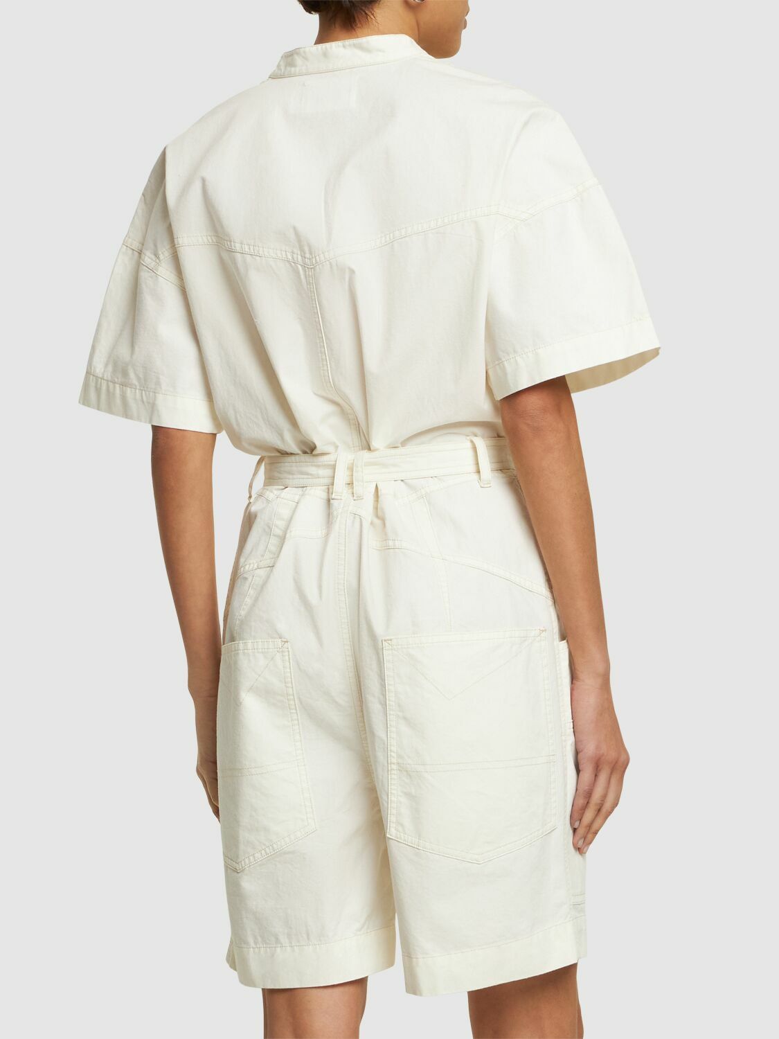 MARANT ETOILE Kiara Belted Cotton Overalls Isabel Marant Etoile