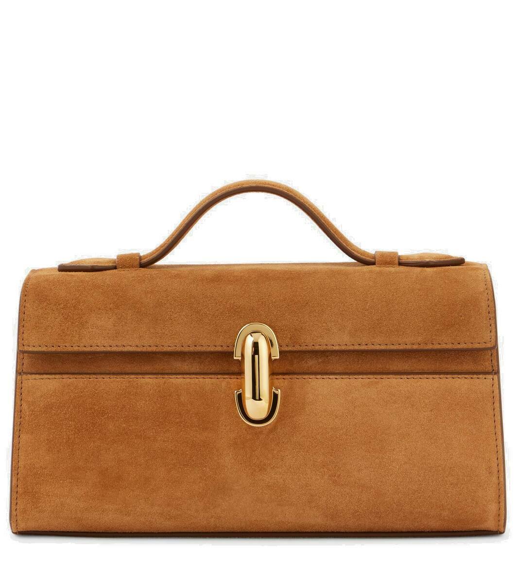 Savette Symmetry Pochette suede tote bag Savette