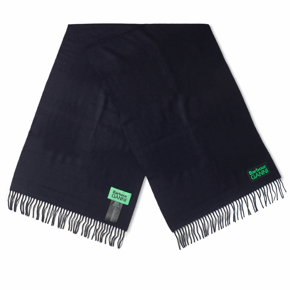 Barbour Women's x Ganni Lambswool Scarf in Navy Barbour