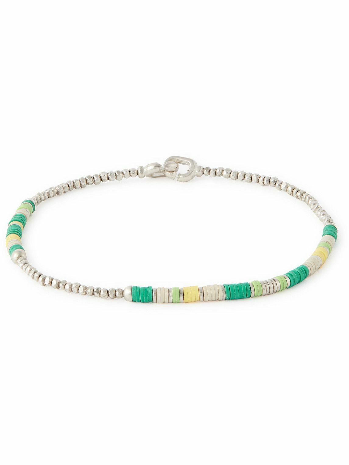 M. Cohen - Volta Sterling Silver and Enamel Beaded Bracelet - Green M.Cohen