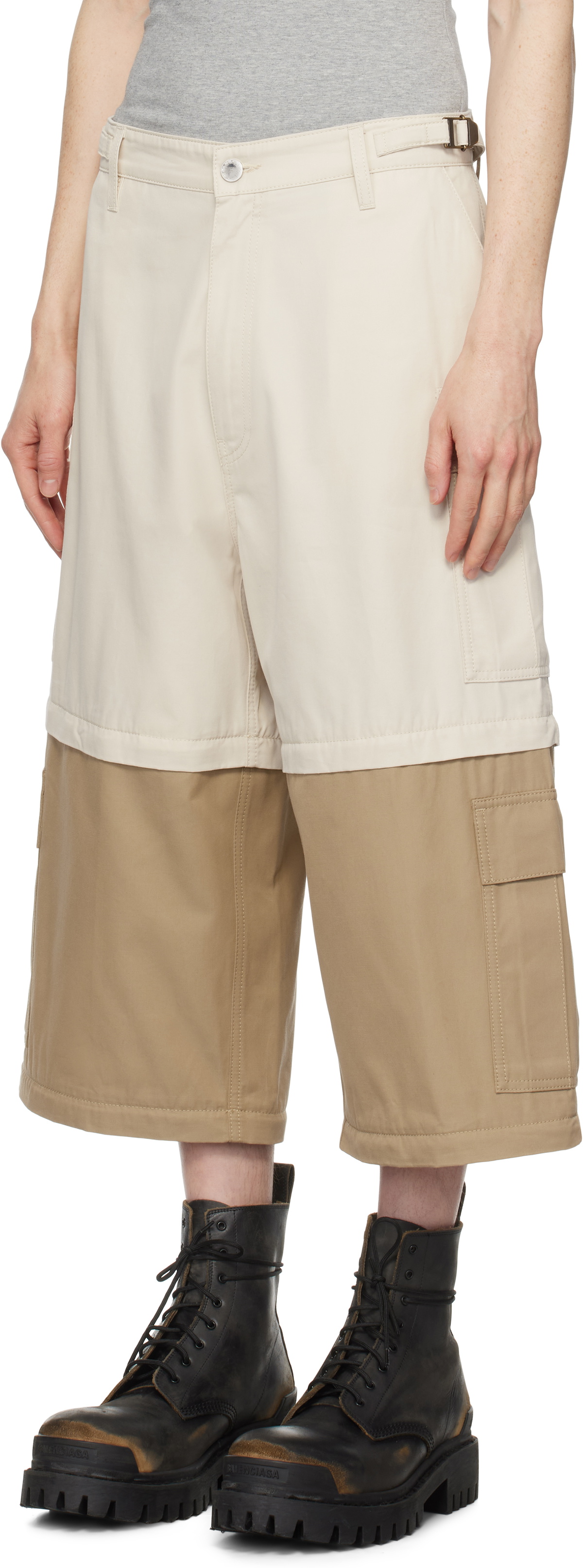 VETEMENTS Multicolor Deconstructed Triple Cargo Pants Vetements