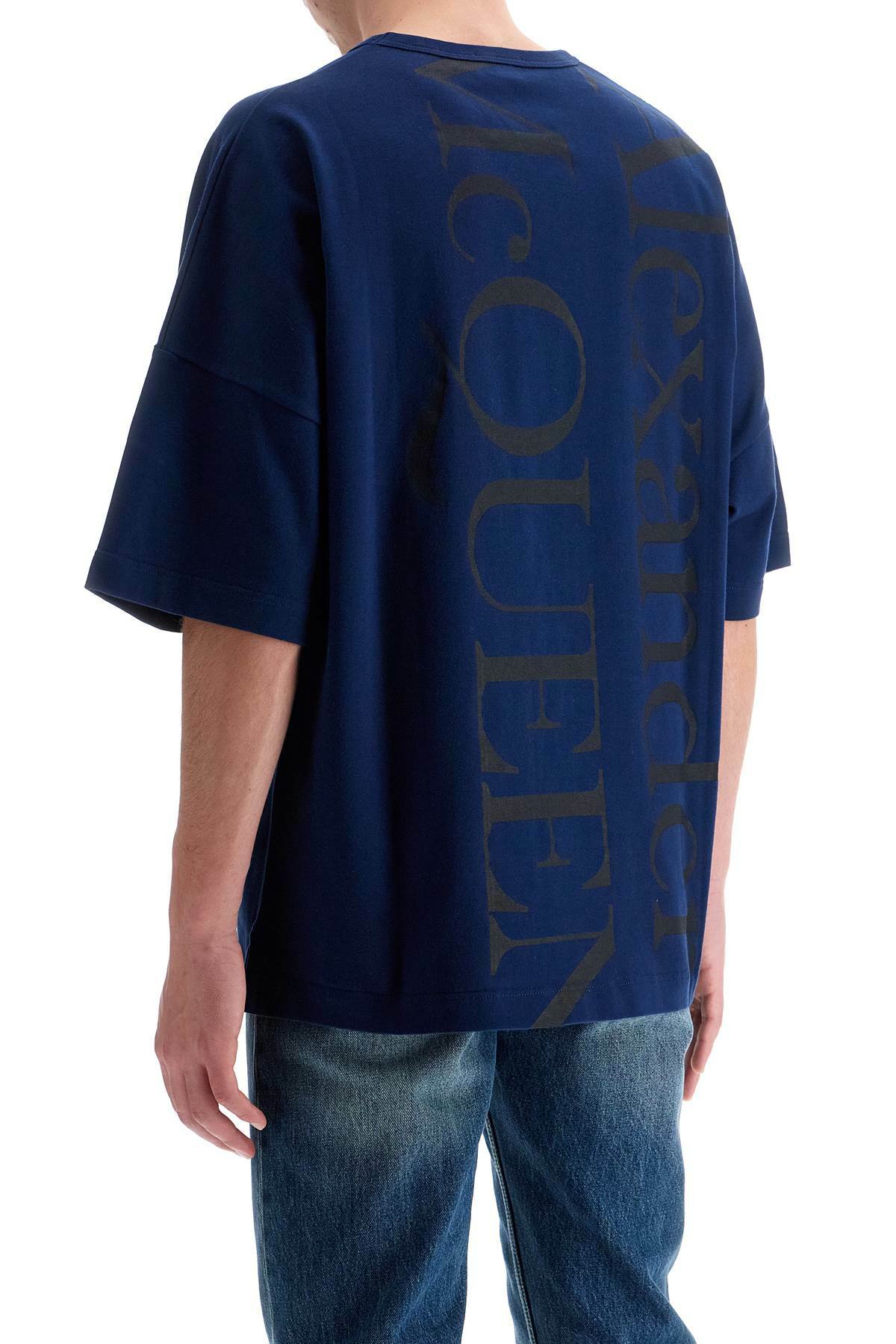 ALEXANDER MCQUEEN oversized logo t Blue Alexander McQueen