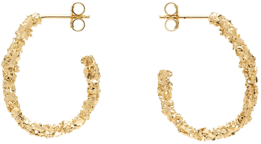 Veneda Carter Gold VC003 Medium Hoop Earrings Veneda Carter