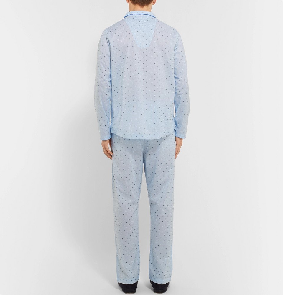 Derek Rose - Nelson Cotton-Jacquard Pyjama Set - Men - Blue Derek Rose