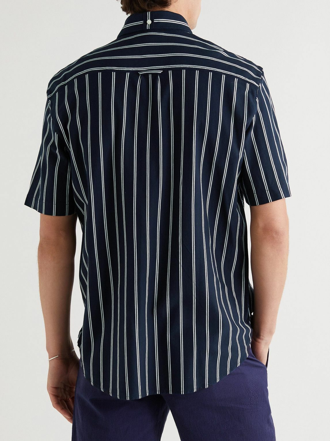 Club Monaco - Button-Down Collar Striped Cotton Shirt - Blue Club Monaco