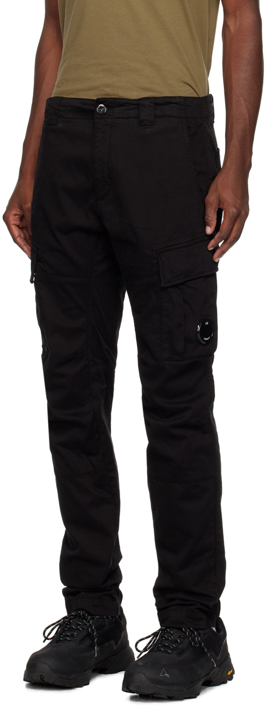 C.P. Company Black Ergonomic Cargo Pants C.P. Company