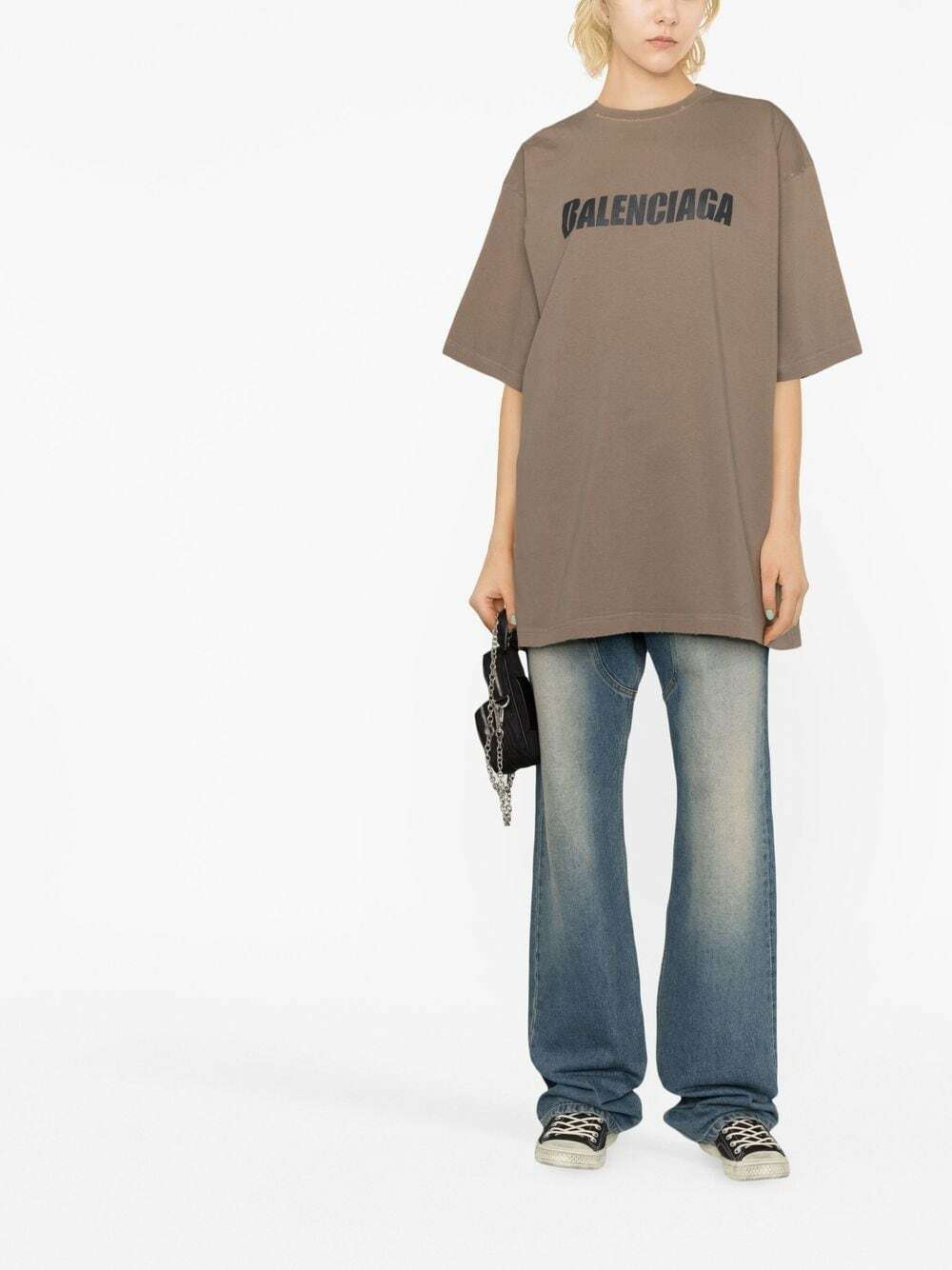 BALENCIAGA - Logo Cotton T-shirt Balenciaga