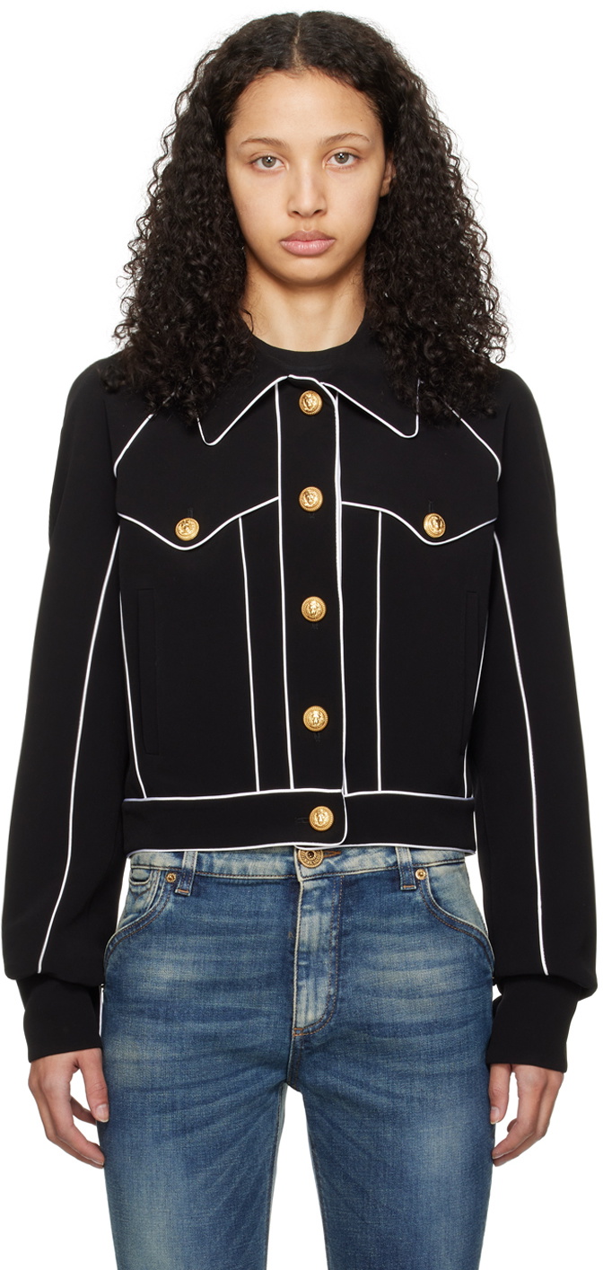 Balmain Black Piping Jacket Balmain