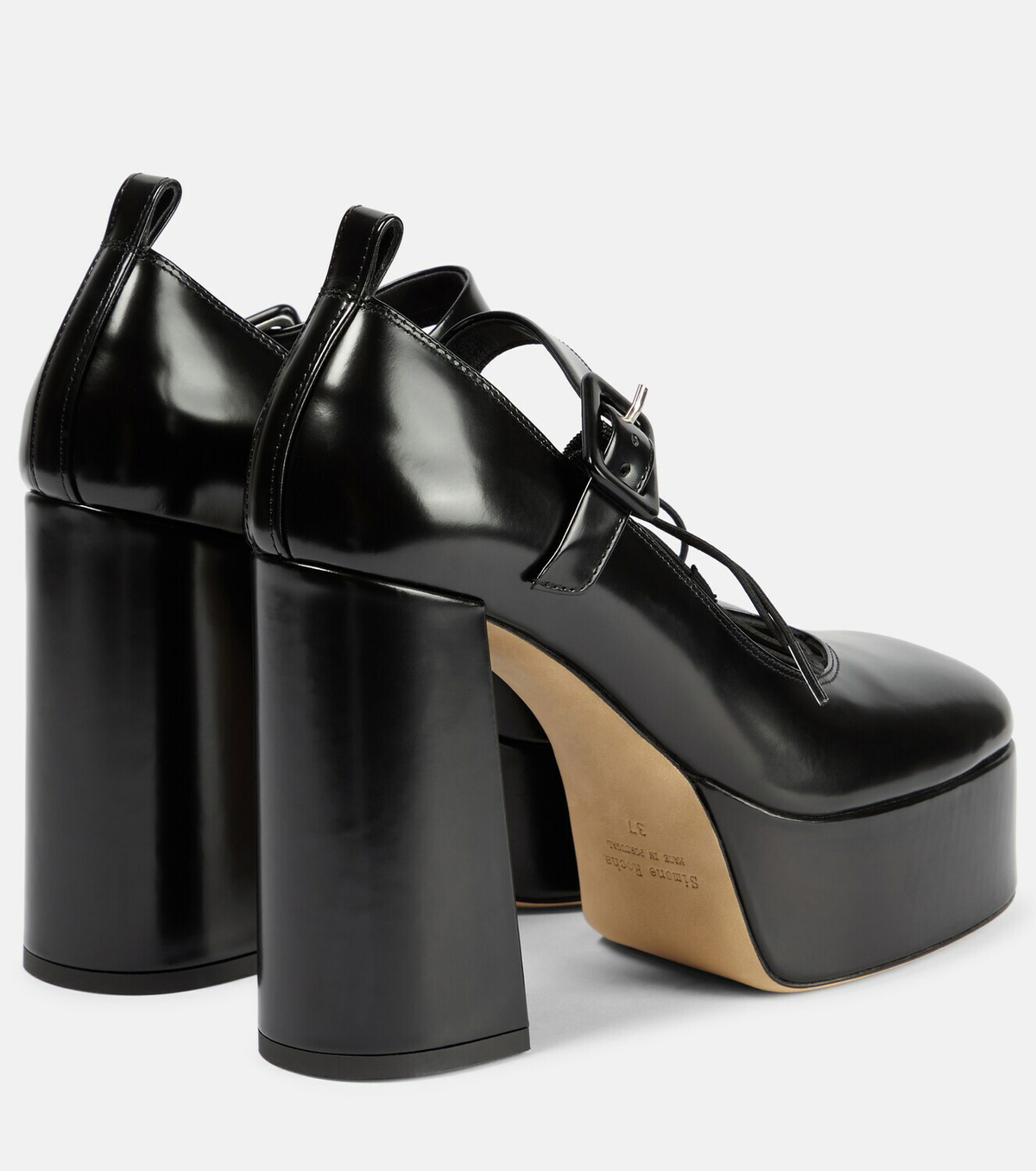 Simone Rocha Leather ballerina platform pumps Simone Rocha