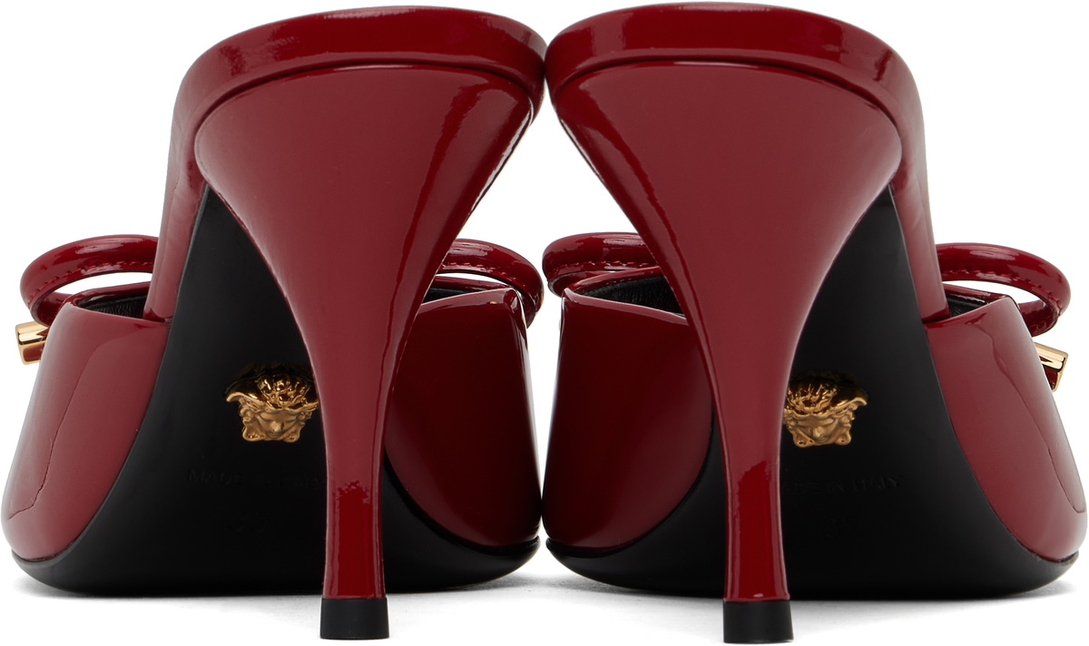 Versace Red Opera Bow Patent 85 mm Heeled Sandals Versace