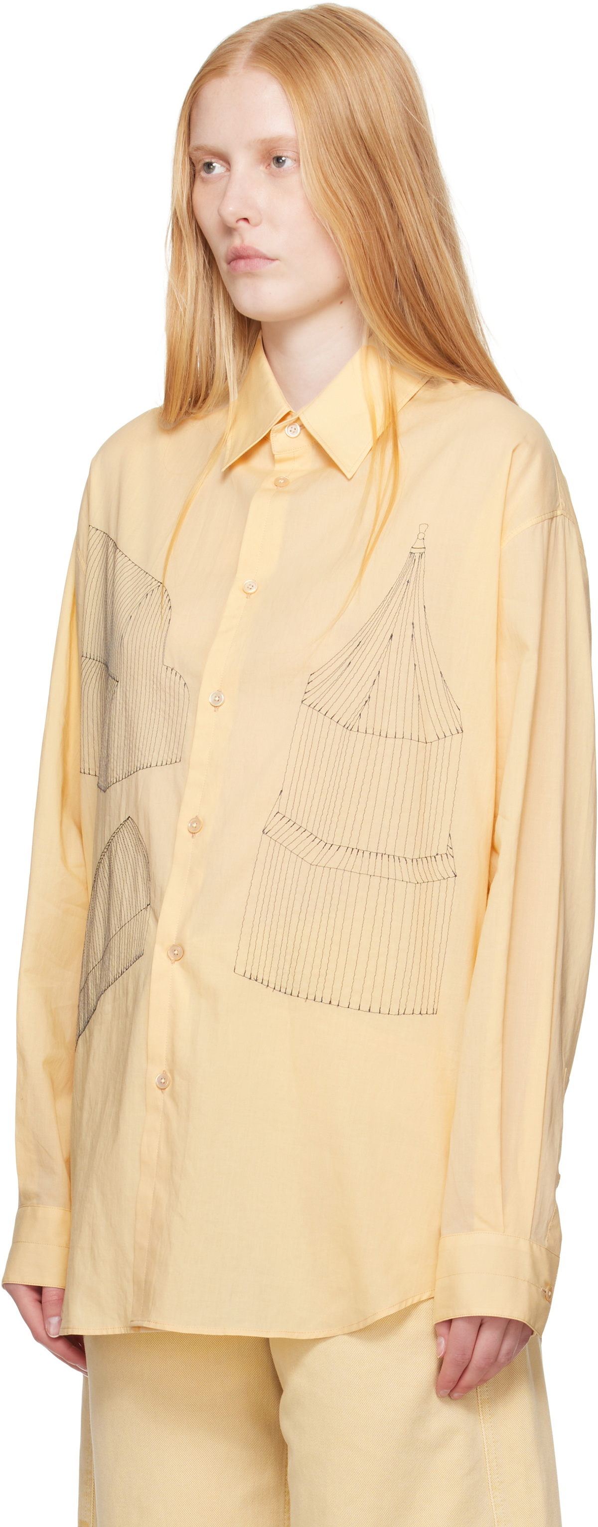 LEMAIRE Yellow Philippe Weisbecker Relaxed Shirt Lemaire