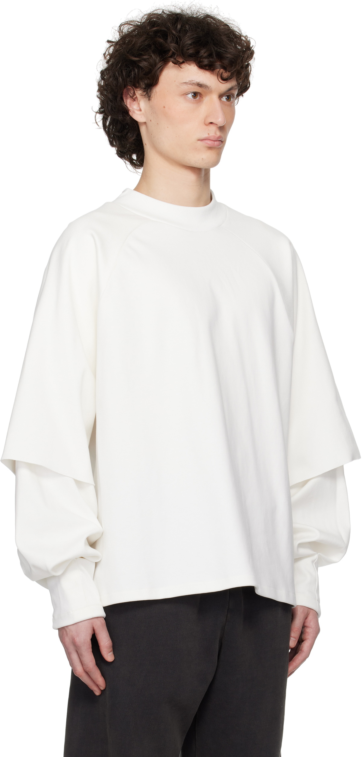 Seventh White Raglan Layered T-shirt Seventh