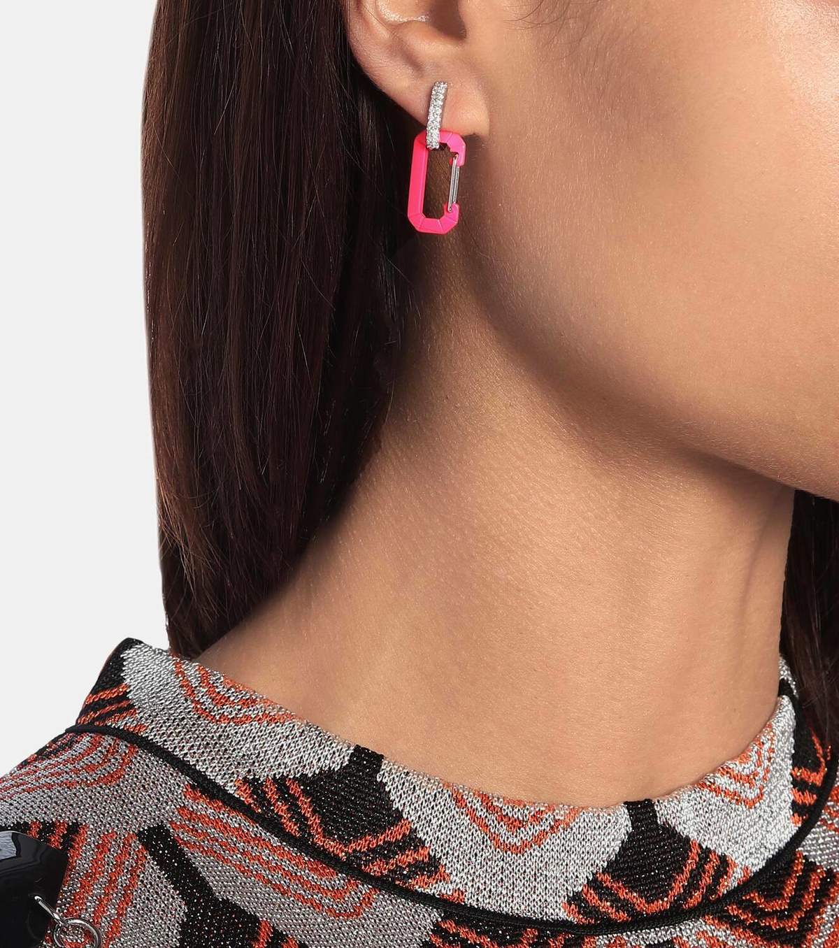 Eéra Small Chiara 18kt white gold and diamond single earring EÉRA