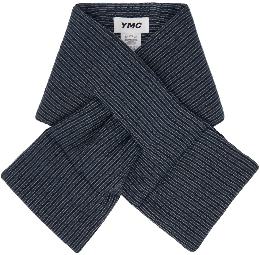 YMC Navy Slot Scarf YMC