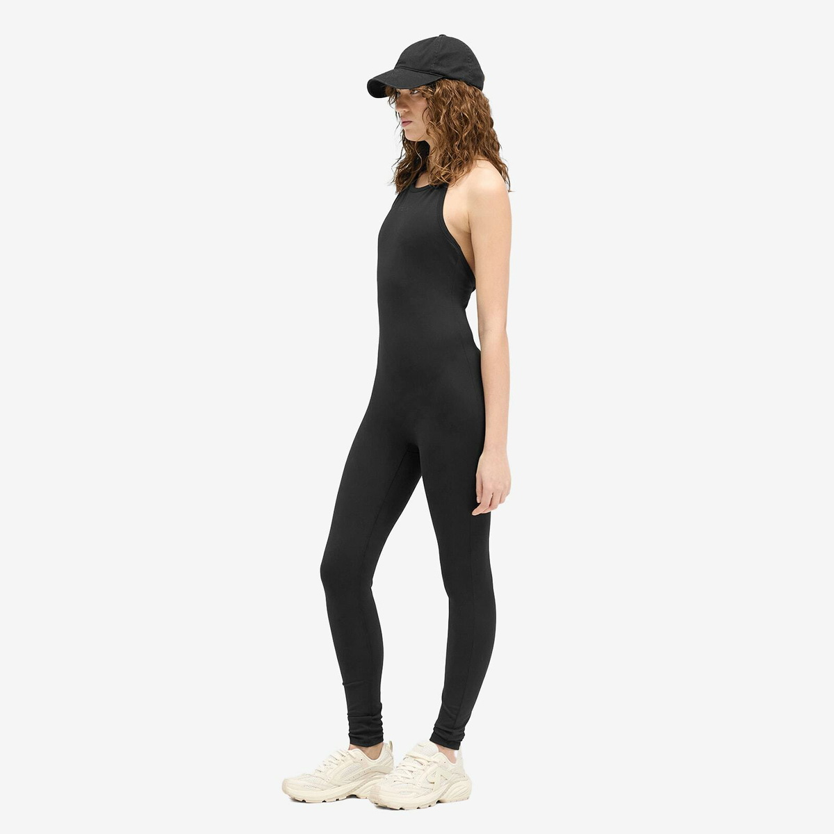 Represent Women's Cross Back Unitard in Jet Black Represent