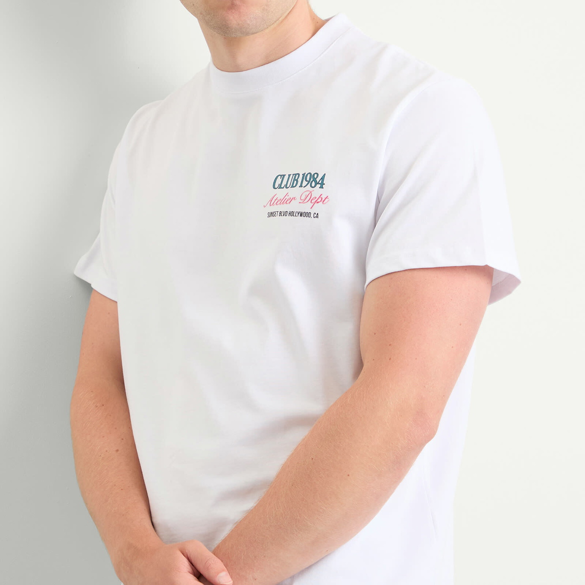 Club 1984 Men's Sunset BLVD T-Shirt in White Club 1984