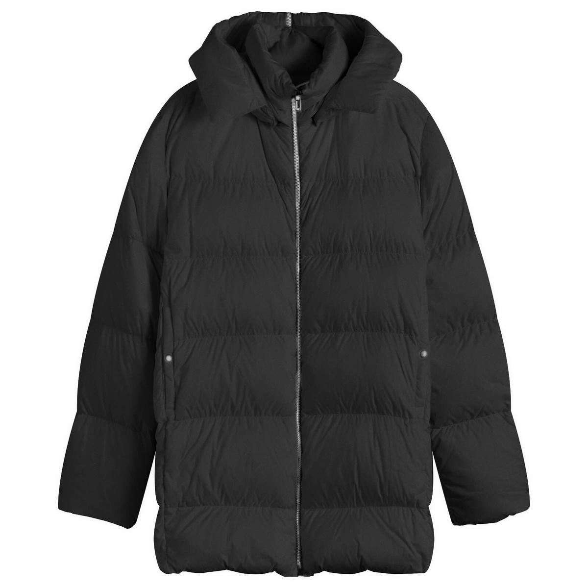 Rick Owens Men's x Moncler Hooded Cyclopic Coat in Black Rick Owens