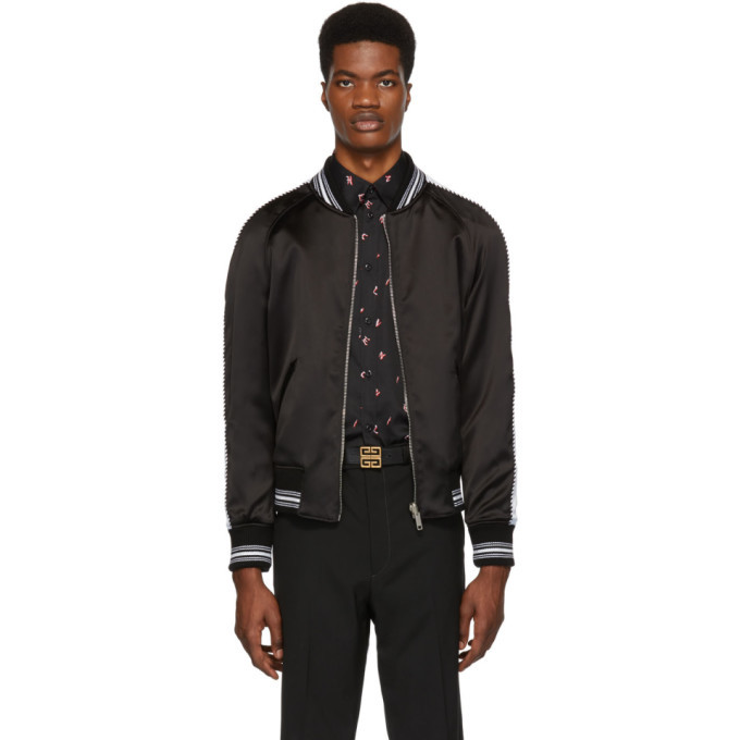 Givenchy Reversible Black Monster Embroidered Varsity Bomber Jacket ...