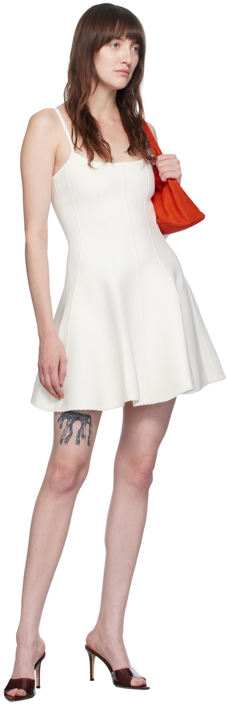 Fleur du Mal White Flared Minidress Fleur du Mal