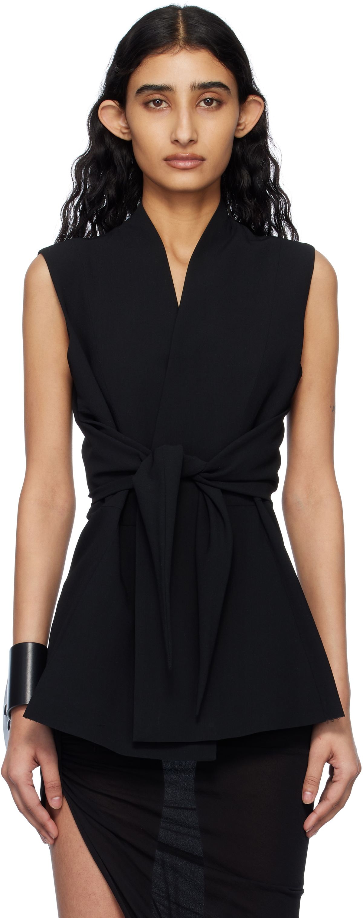 Rick Owens Black Hollywood SL Strutter Blouse Rick Owens