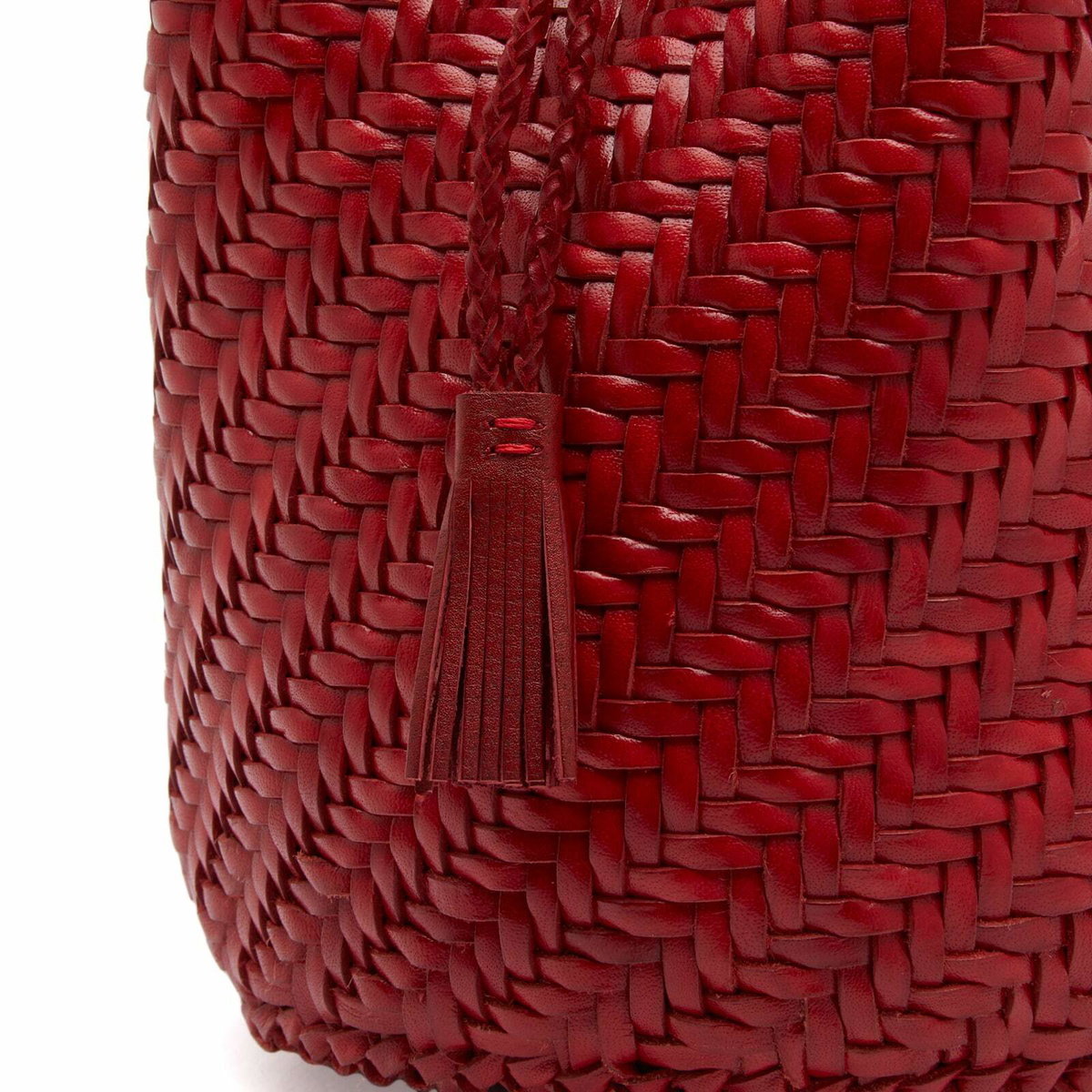 Dragon Diffusion Women's Pompom Double Jump Bucket Bag in Red Dragon ...