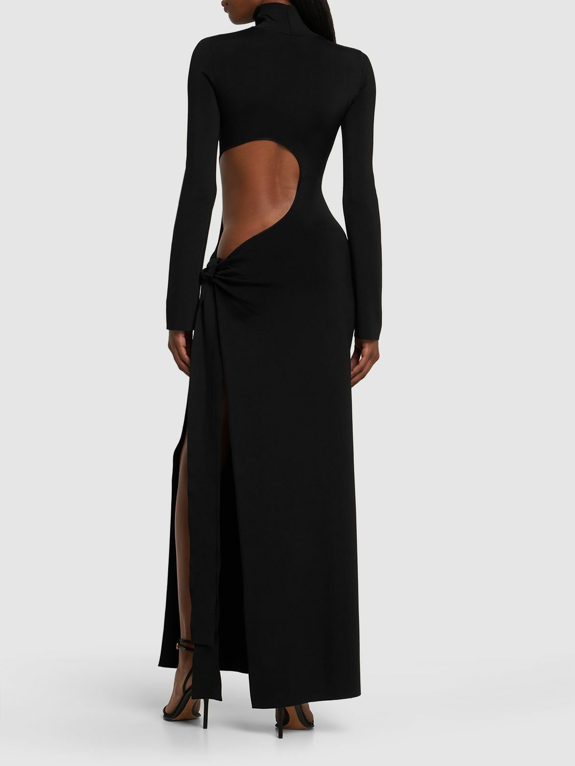 GALVAN - Twist Cindy Cutout Knit Long Dress Galvan